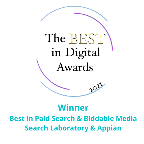 Best in Paid Search & Biddable Media award for Search Laboratory ...